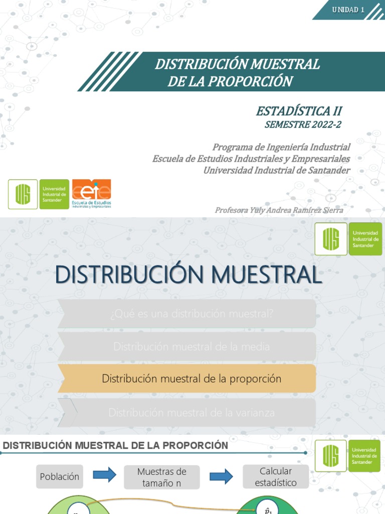 Distribución muestral proporción | PDF | Estimador | Muestreo (Estadísticas)