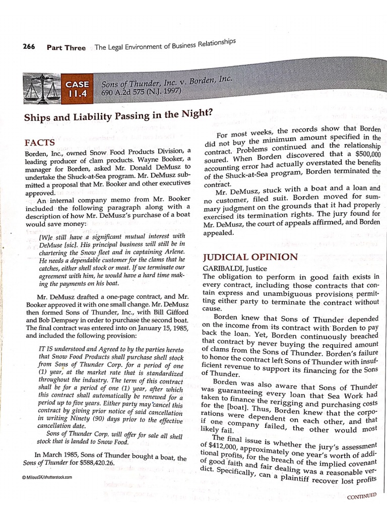 Sons of Thunder V Borden | PDF