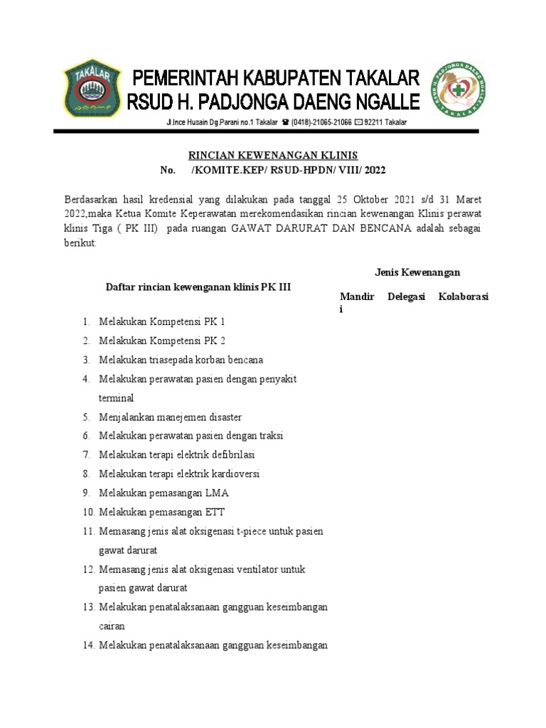 RKK PK Iii Gawat Darurat Dan Bencana | PDF