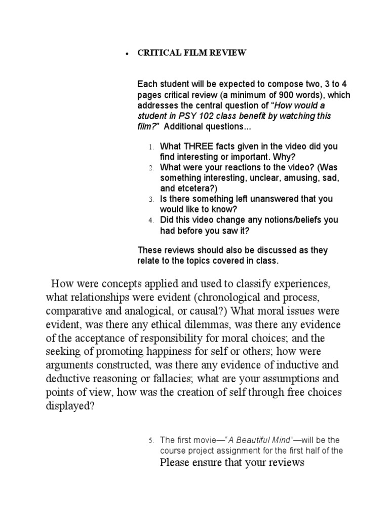 Critical Film Review | PDF
