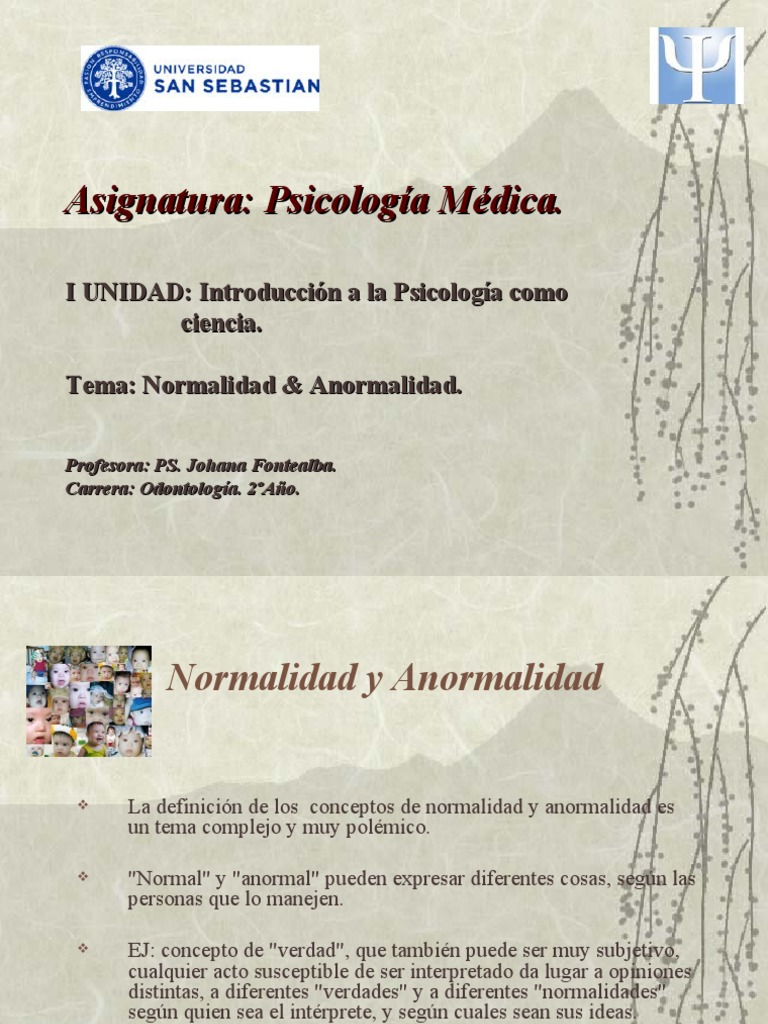 Normalidad y Anormalidad | PDF | Salud mental | Mente