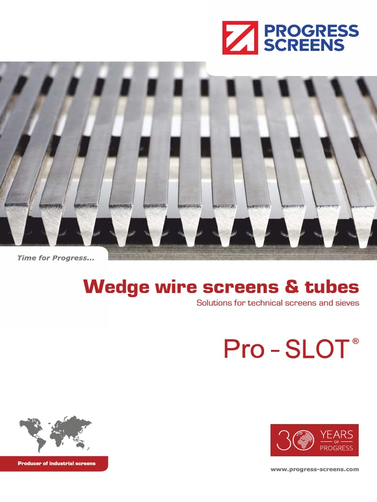 Wedge Wire Screens & Tubes PROGRESS | PDF | Water | Water Treatment