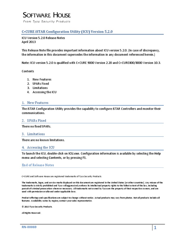 Ccure-Istar-Config-Utility-V5 2 0 RN Ra0 LT en | PDF | Computers ...