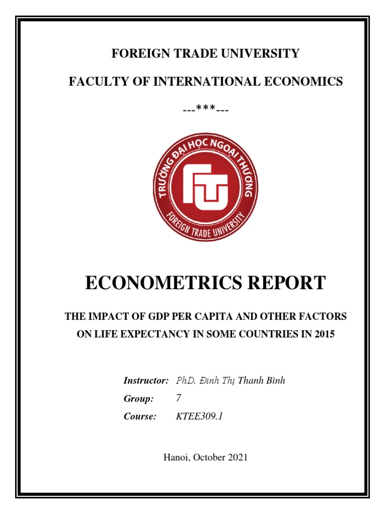 Econometrics Report Pdf Econometrics Ordinary Least Squares