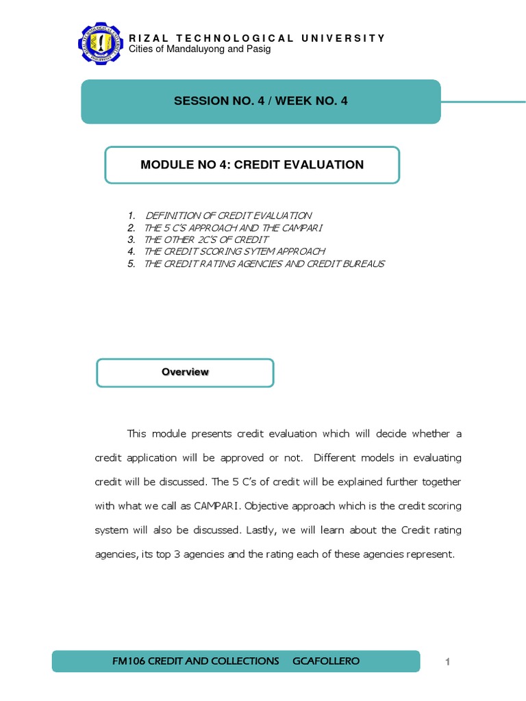 Module 4 | PDF | Credit Rating | Credit Score