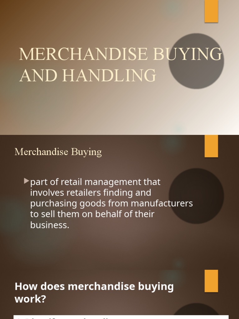 Merchandise Buying and Handling | PDF | Inventory | Merchandising
