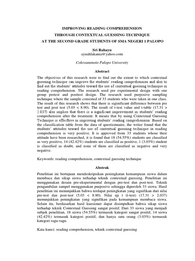 Research | PDF | Reading Comprehension | Learning