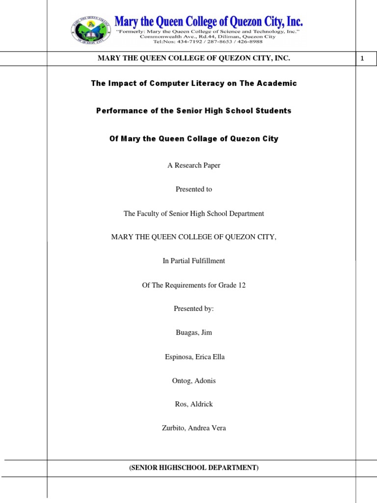 Ict - B - QC - The Impact of Computer Literacy | PDF | Literacy ...