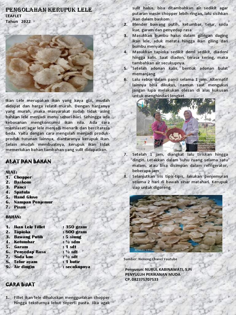 Resep Kerupuk Lele Gizi Tinggi | PDF