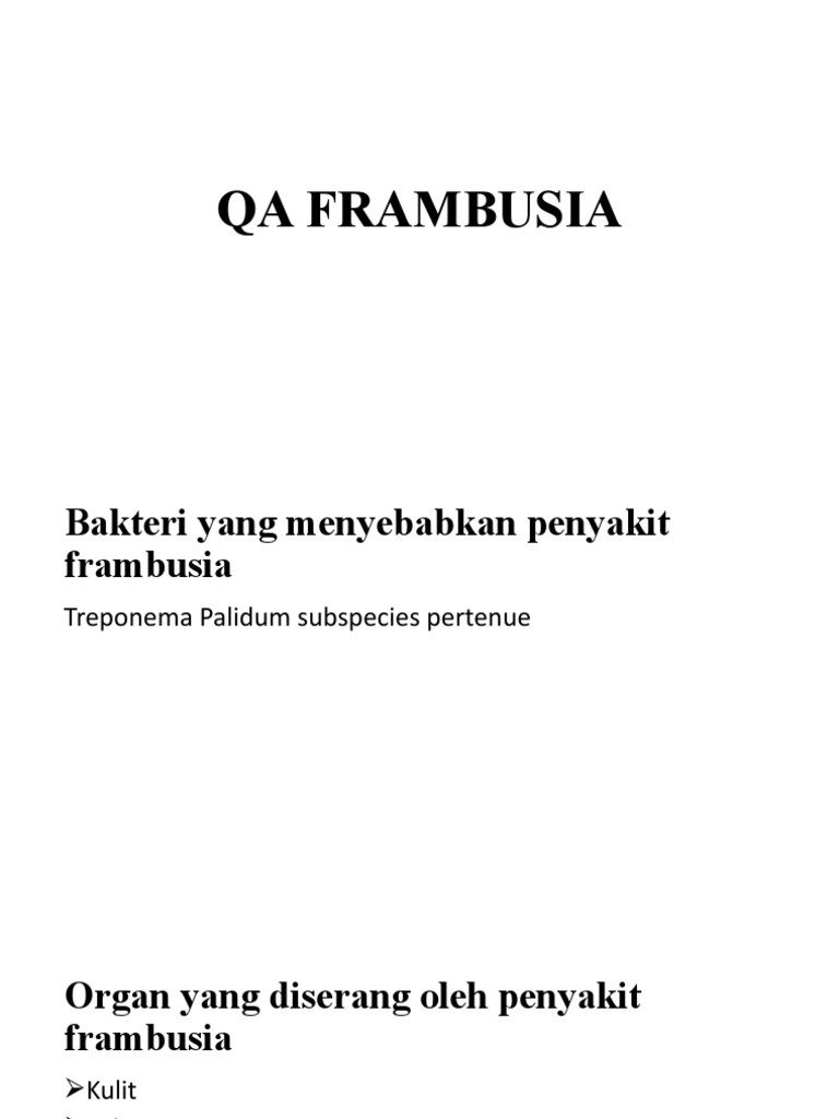 QA Frambusia | PDF