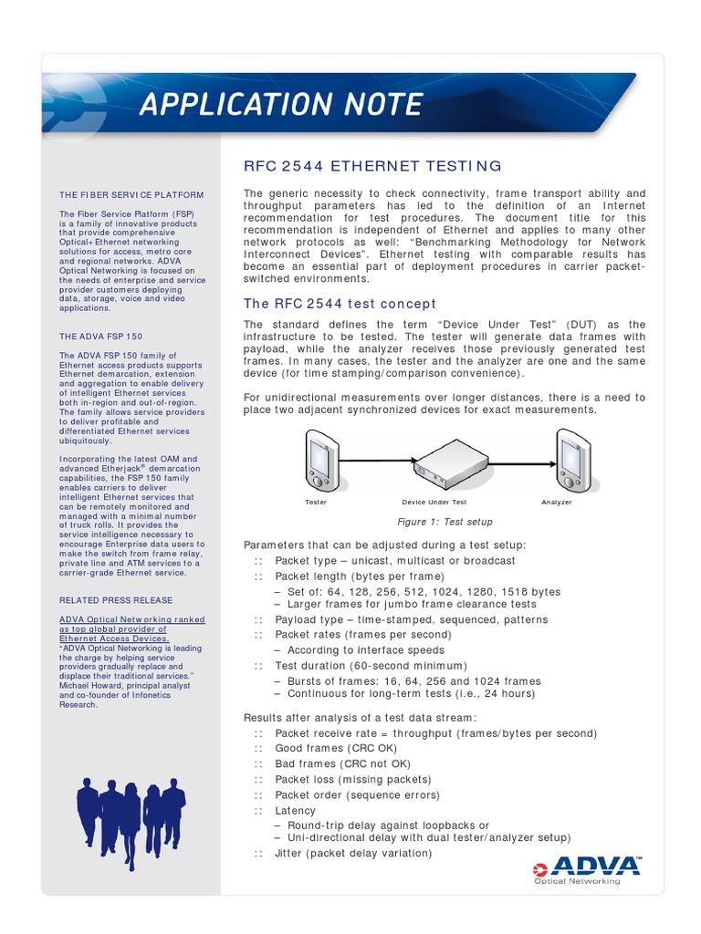 AN-RFC2544 Ethernet Testing | PDF | Computer Network | Ethernet