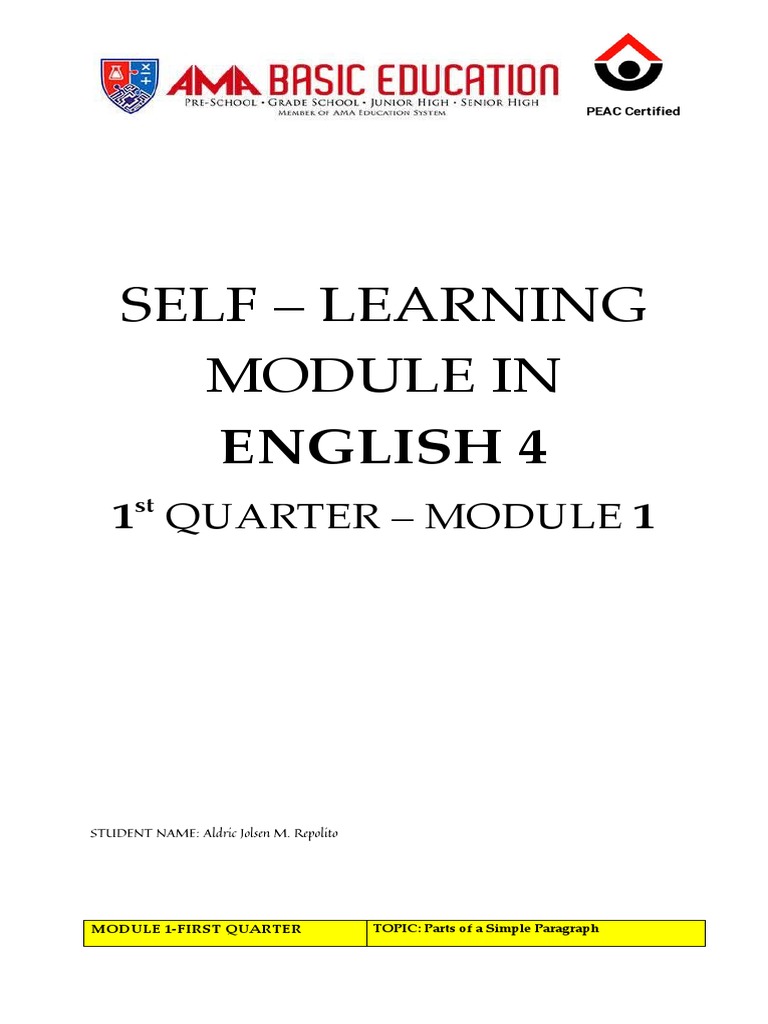 ENGLISH 4 - Module | PDF