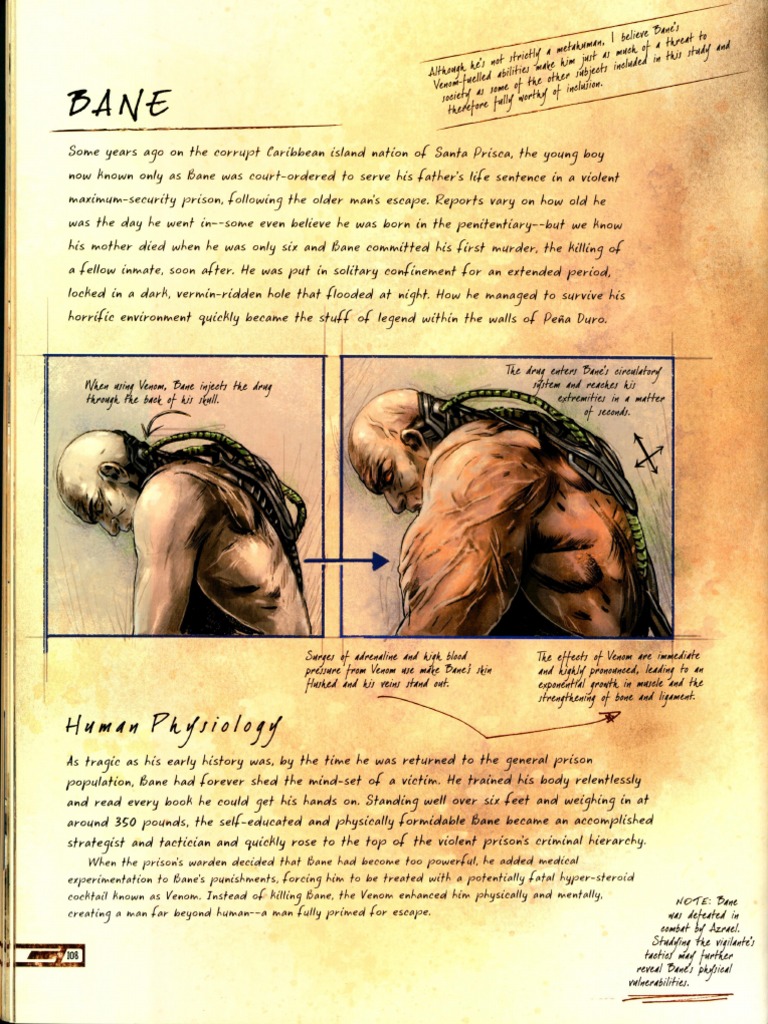 Anatomy of A Metahuman 08 Bane | PDF