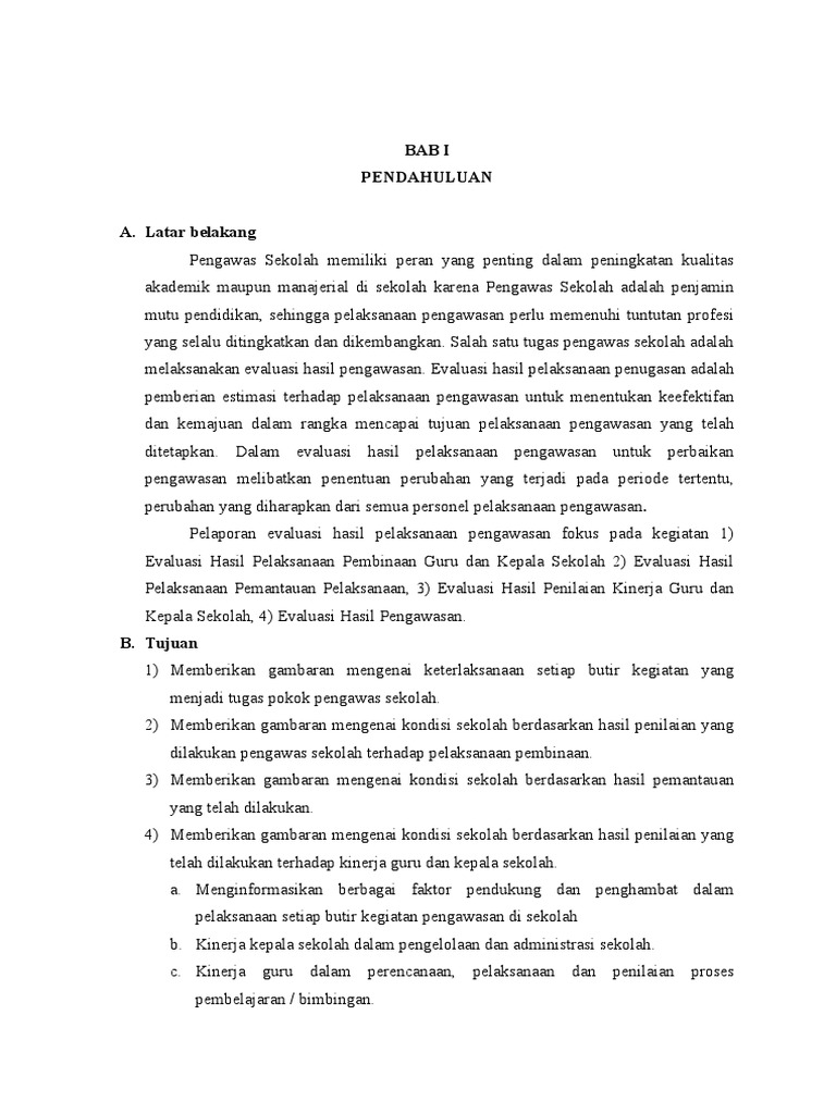 Laporan Pengawasan & Evaluasi | PDF