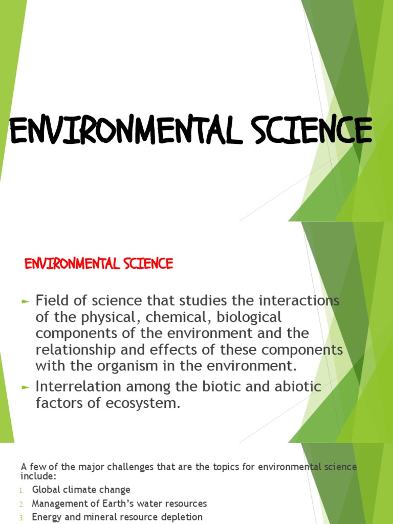 Environmental Science | PDF | Science | Natural Environment