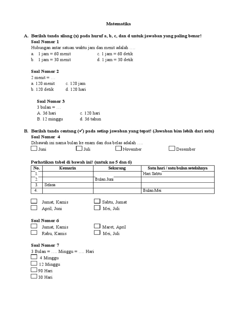 Latihan Soal Pas Tema H Kelas 2 Pdf