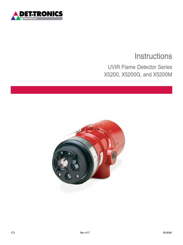 X5200 UVIR Flame Detector Instructions | PDF | Ultraviolet | Relay