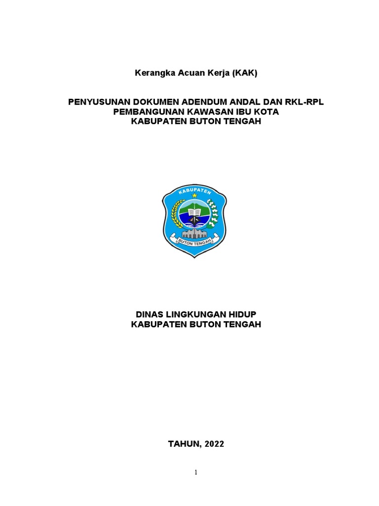 KAK Adendum Andal RKL-RPL Buteng 2022 | PDF