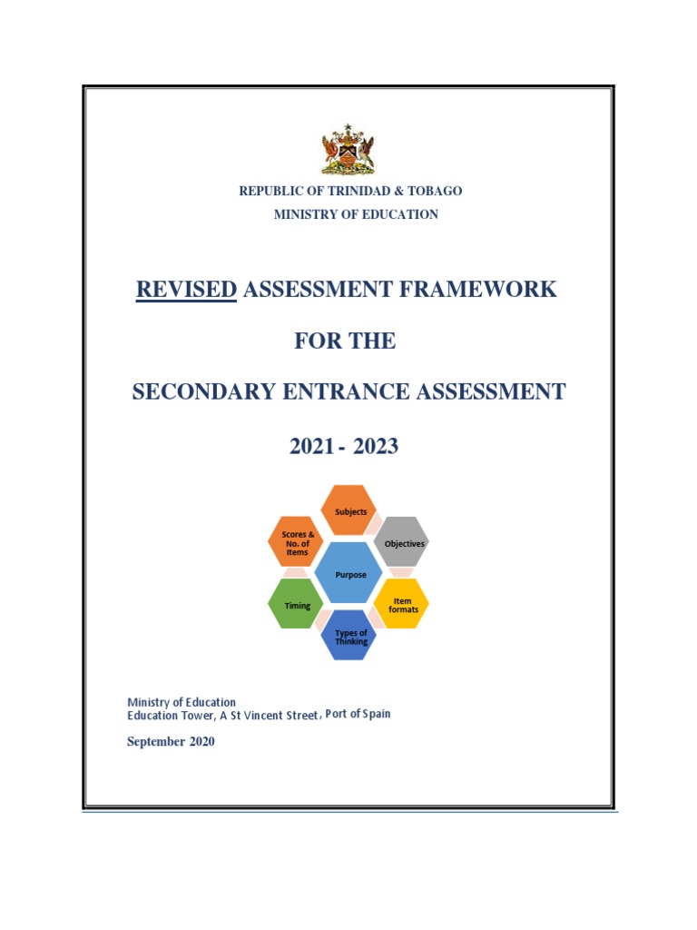 SEA 2021 2023 Revised Assessment Framework 1 | PDF | Percentage | Area