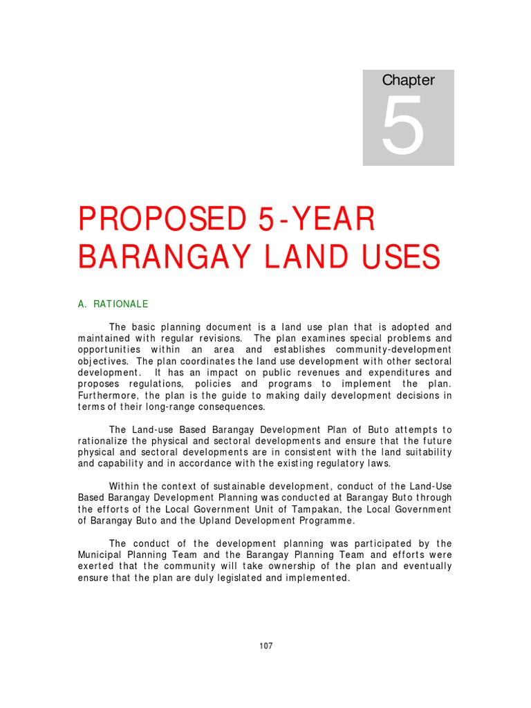 Barangay Buto BDP Chapter 5 | PDF | Home & Garden | Technology & Engineering