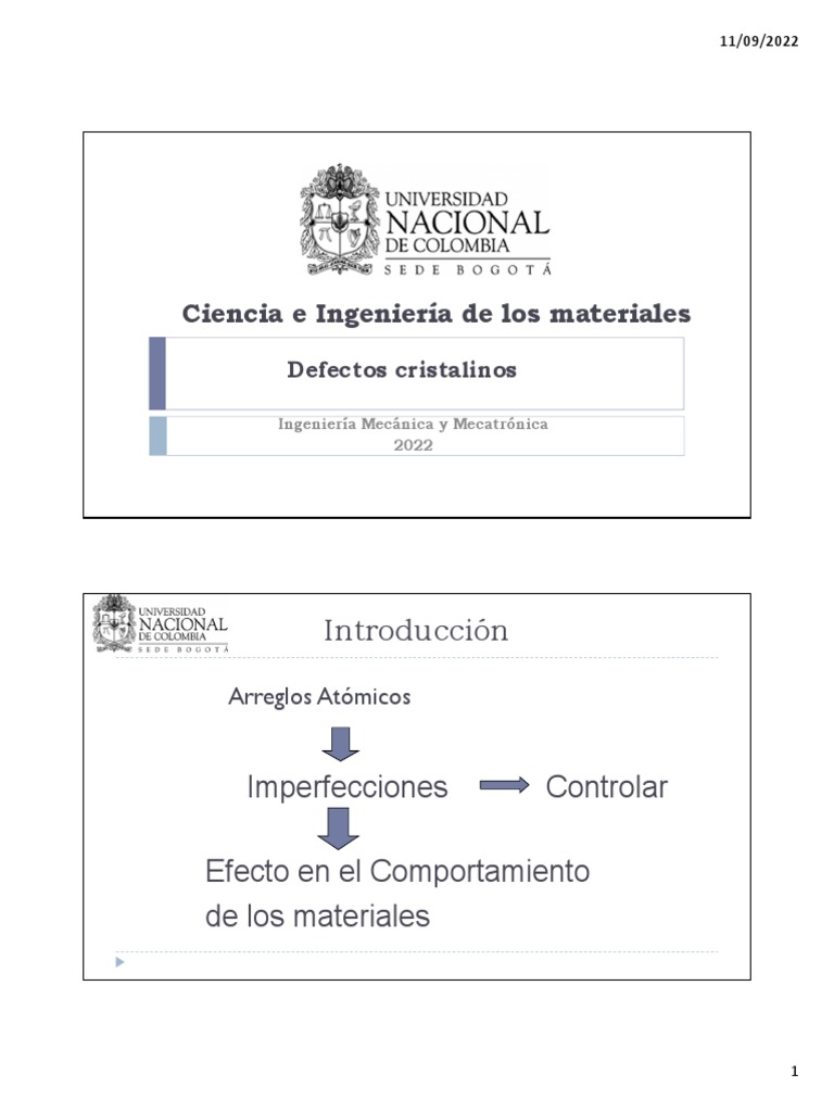 Defectos Cristalinos. Defectos Puntuales | PDF