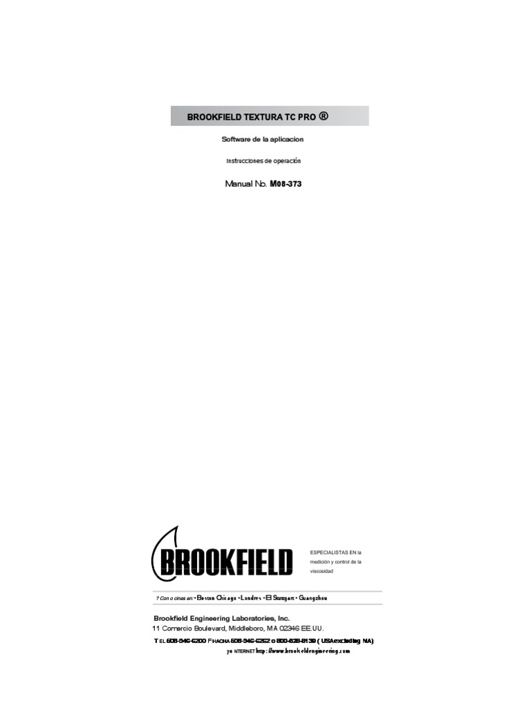 Brookfield - Manual - Software - TextureProCT - En.es Traducido | PDF