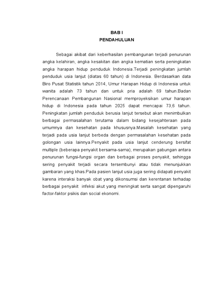 Program Kerja Tim Geriatri | PDF