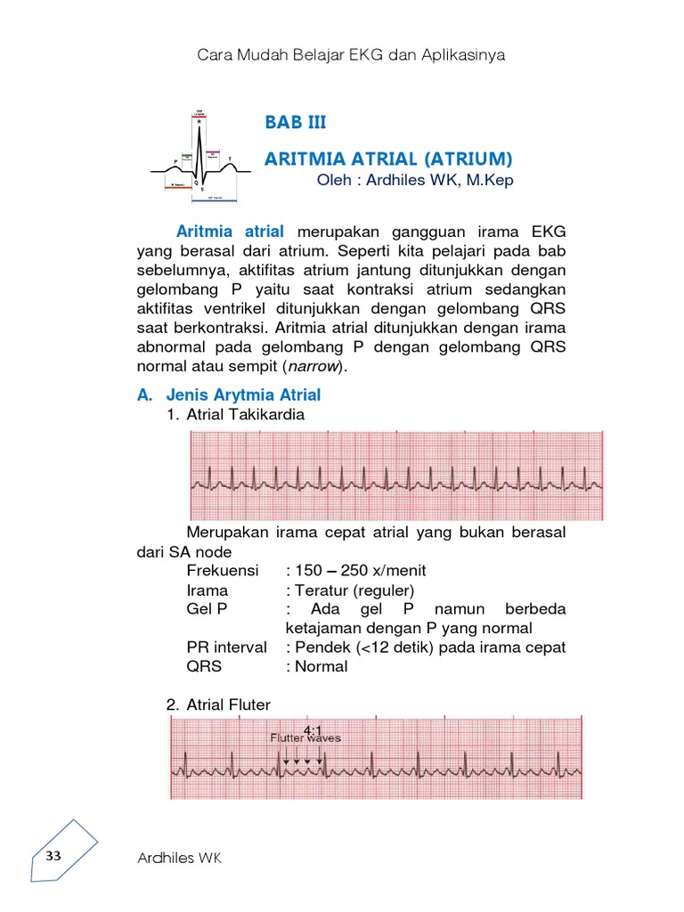 Bab Iii Aritmia Atrial (Atrium) | PDF