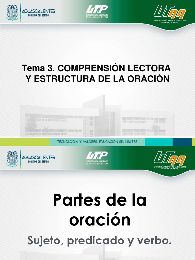 3.1 LA ORACIÓN Y LA COMPRENSIÓN LECTORA | PDF | Comprensión lectora ...