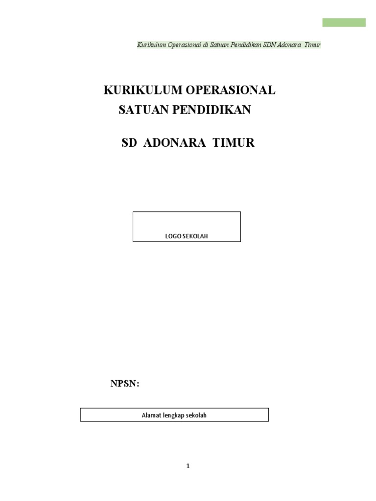 4.a. CONTOH KOSP | PDF
