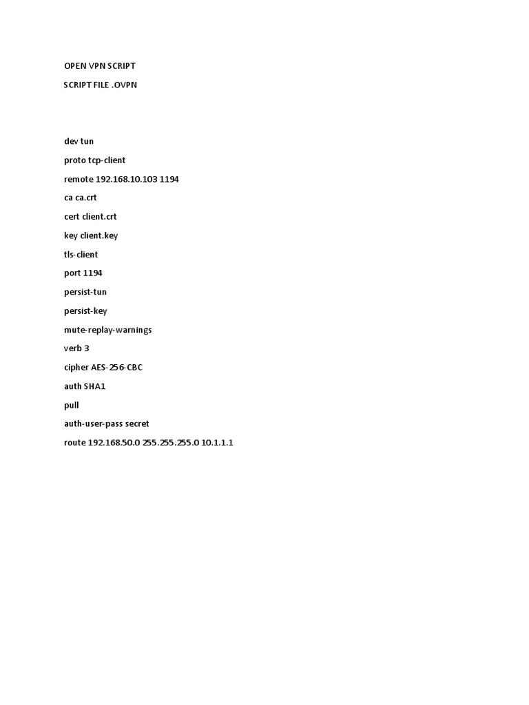 Open VPN Script | PDF | Computers | Technology & Engineering