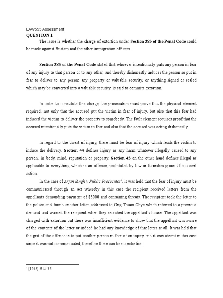 LAW555 Assessment | PDF