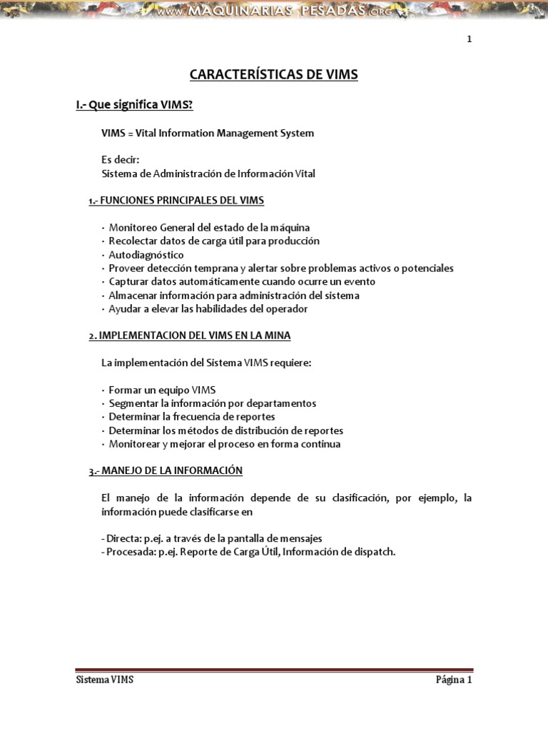 Manual VIMS CATERPILLAR | PDF | Teclado | Información