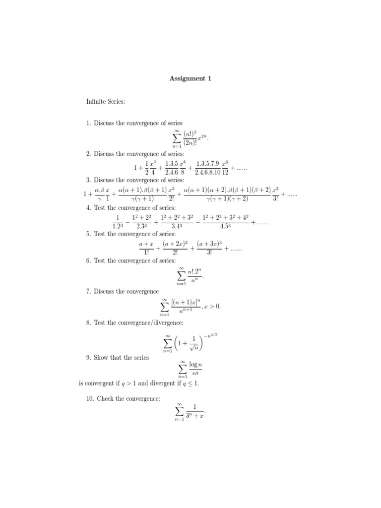 Assignment 1 CSE | PDF | Mathematical Analysis | Calculus