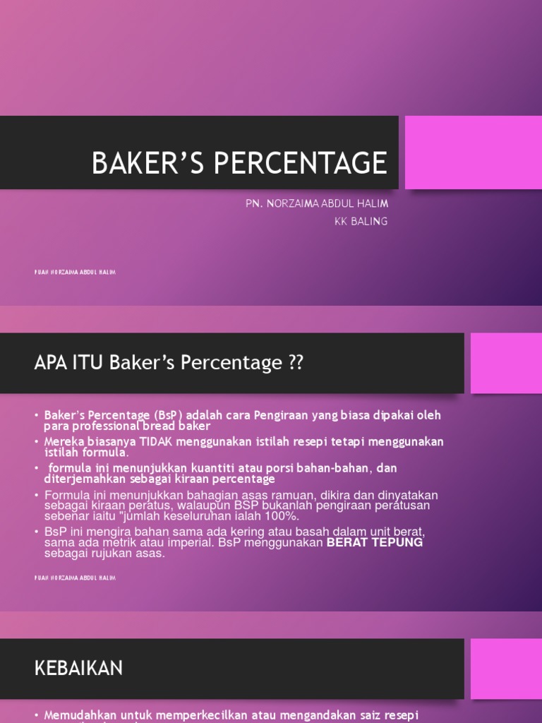 Baker's Percentage | PDF | Kesehatan Holistik