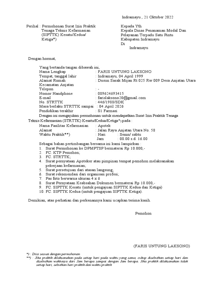 Form SIP DPMPTSP | PDF
