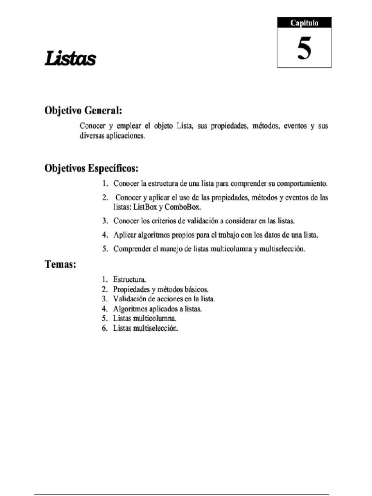 Listas | PDF | Ciencias de la Computación | Software