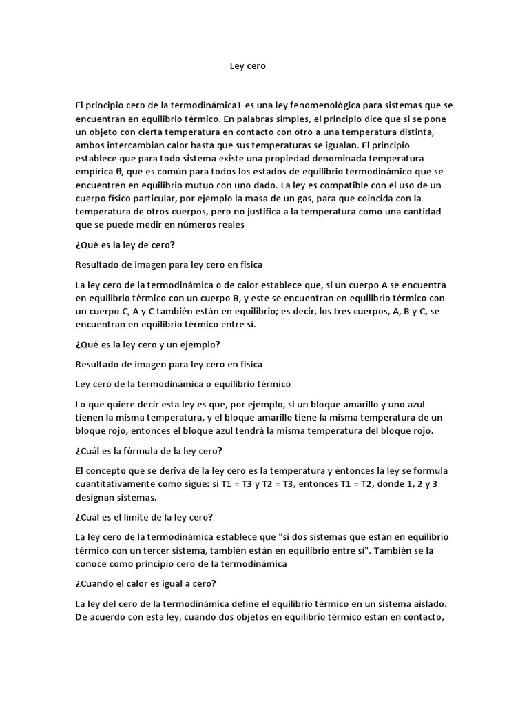 Ley Cero | PDF