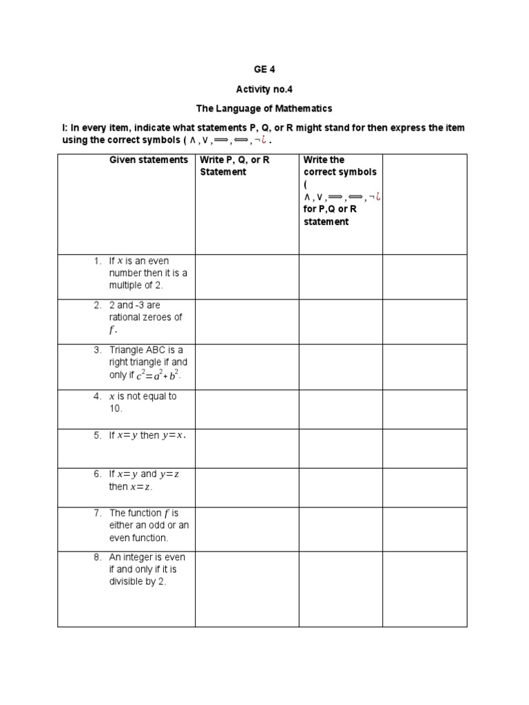 GE4ACT22 | PDF | Theorem | If And Only If