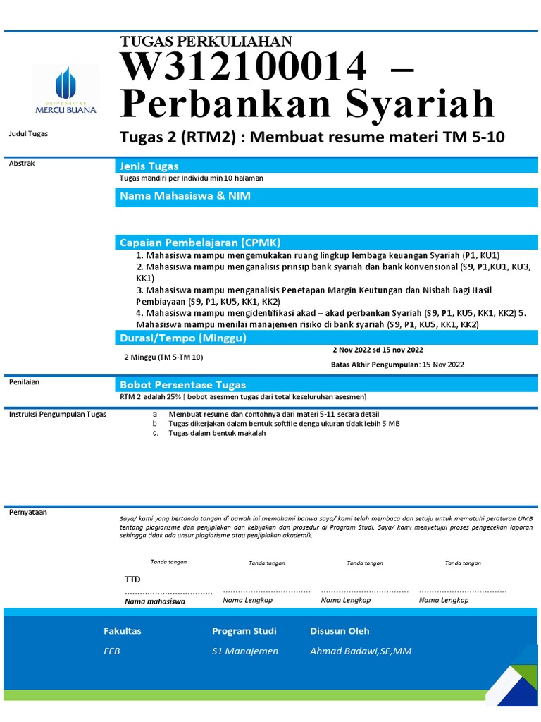 RTM 2 Perbankan Syariah | PDF