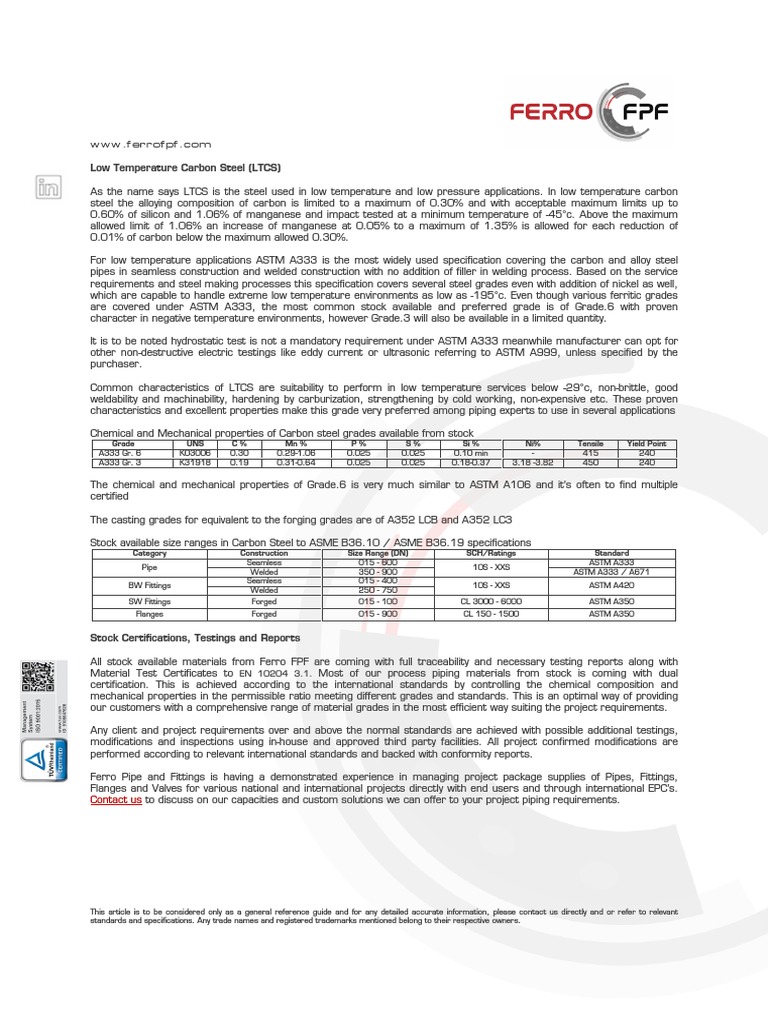 LTCS | PDF | Steel | Pipe (Fluid Conveyance)