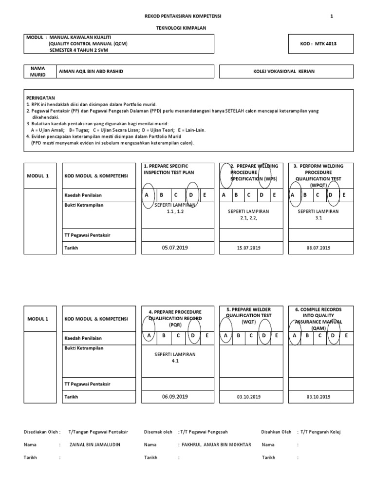 RPK MTK 4013 (Semester 4tahun 2 SVM) | PDF
