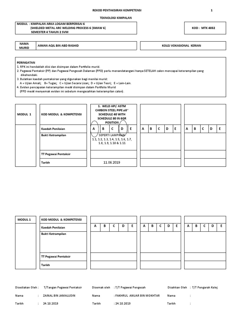 RPK MTK 4032 (Semester 4tahun 2 SVM) | PDF