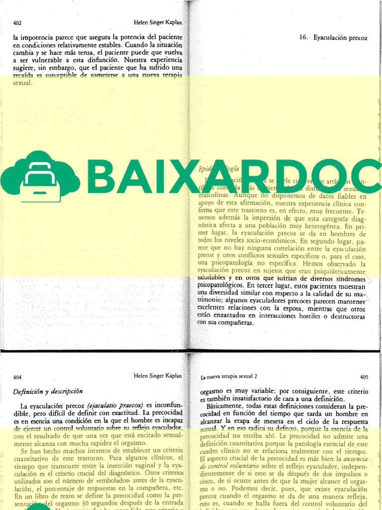 7 Helen Singer Kaplan Eyaculacion Precoz | PDF
