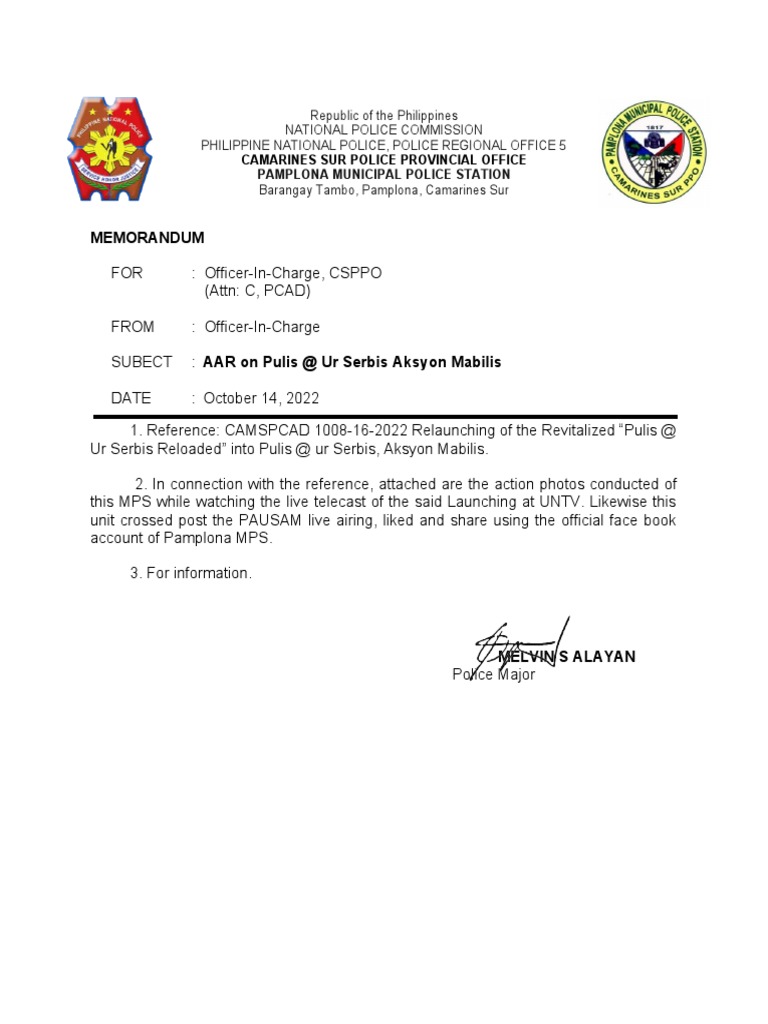 Pulis at Ur Serbis Reloaded | PDF
