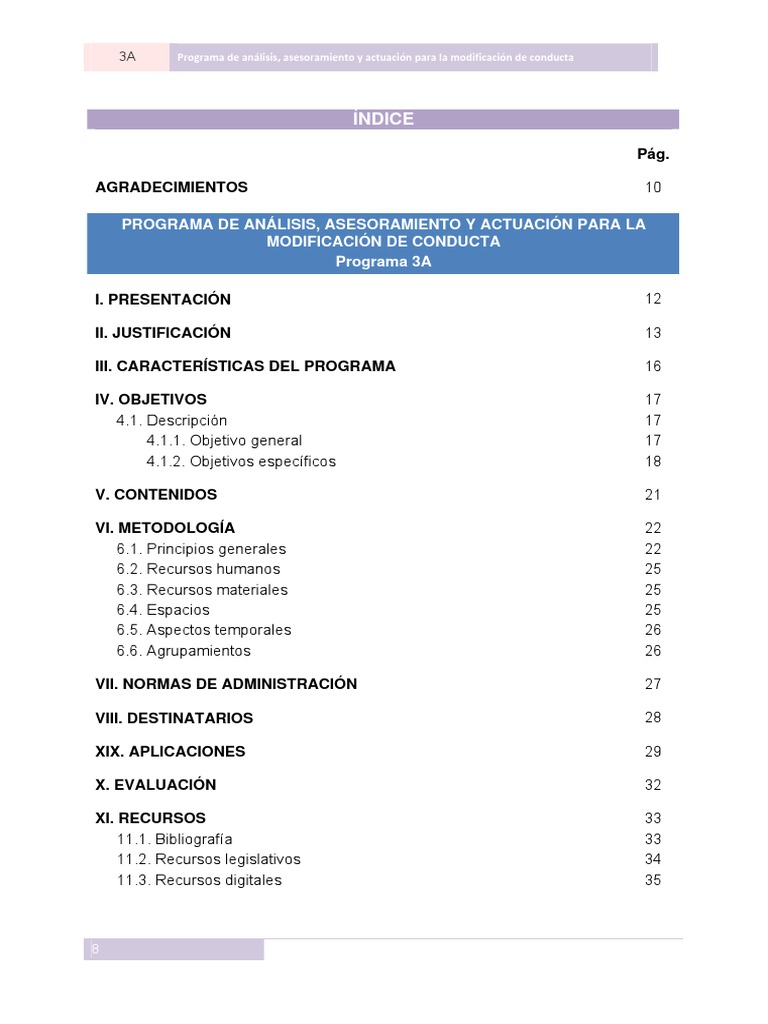 Pág. Agradecimientos: Programa de Análisis, Asesoramiento Y Actuación ...