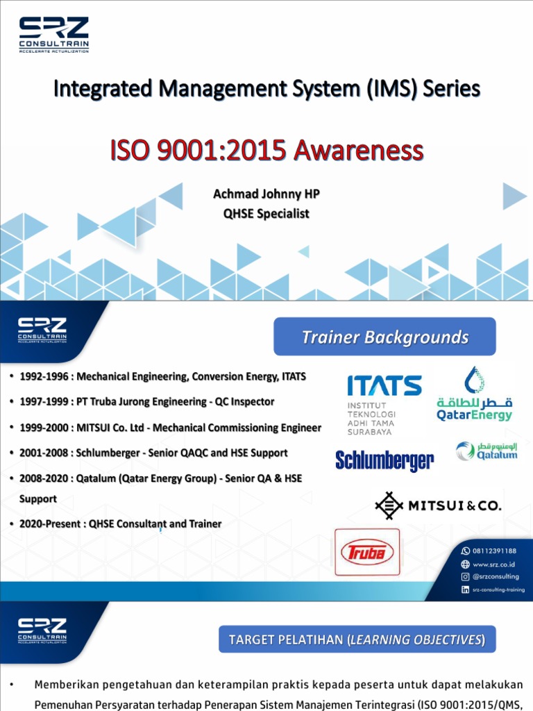 ISO 9001-2015 Awareness - IMS Series | PDF