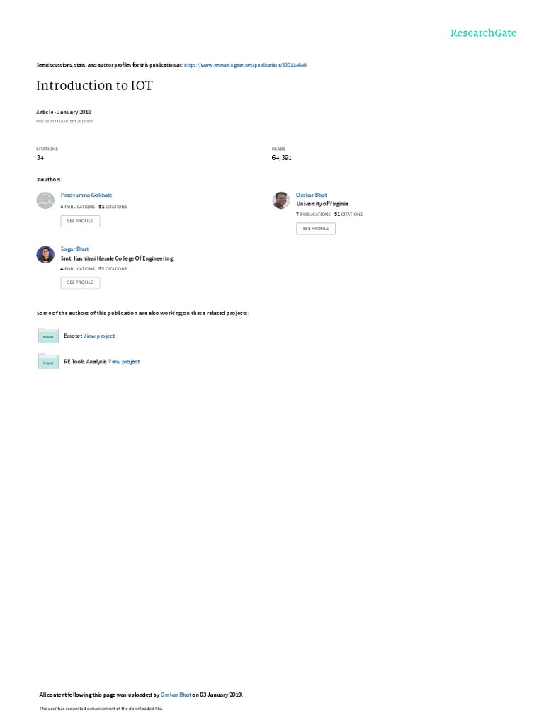 IARJSET7 | PDF | Internet Of Things | Computer Network