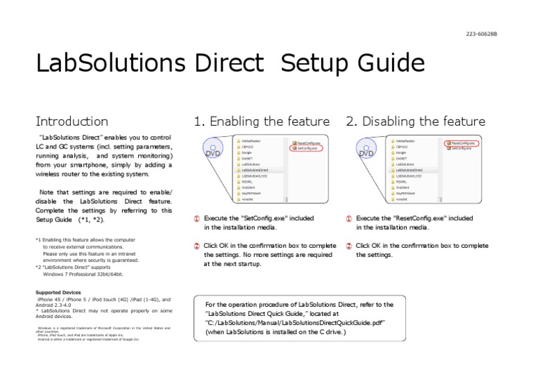 Lab Solutions Direct Setup Guide | PDF