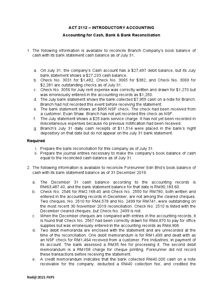 Assignment Accounting of Receivables | PDF | Cheque | Banks